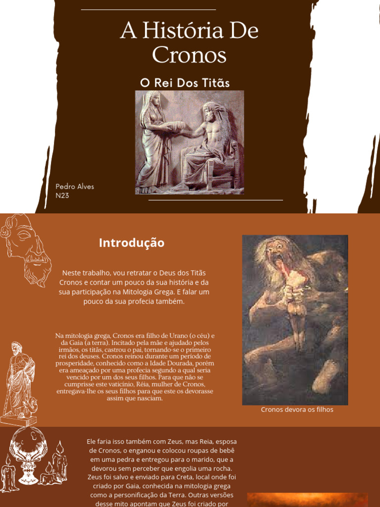 A História de Cronos | PDF | Mitologia | Mitologia grega