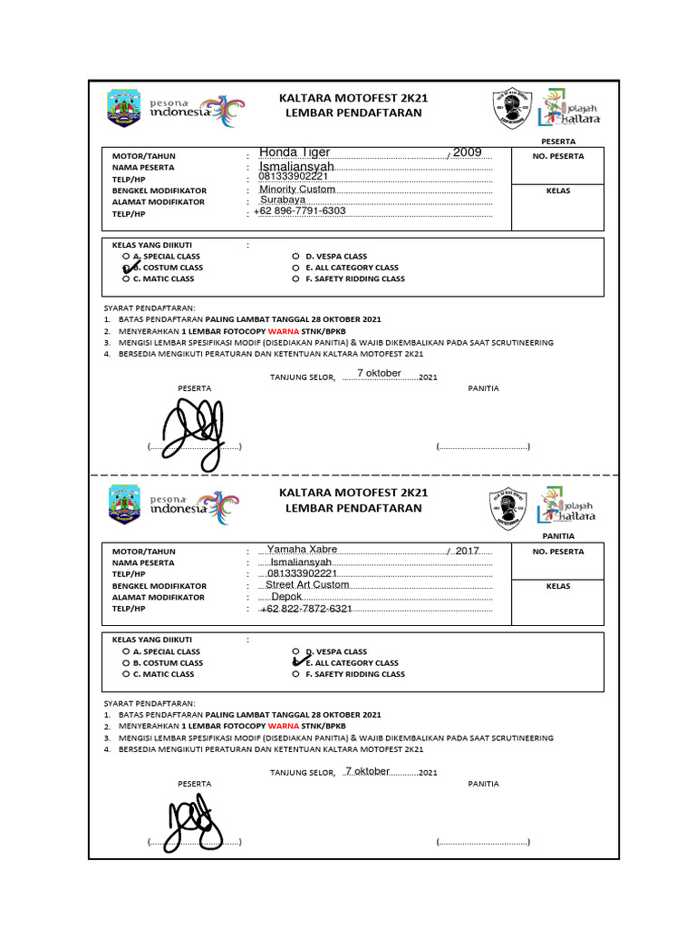 Formulir Pendaftara KMF 2K21 | PDF | Komputer | Teknologi & Rekayasa