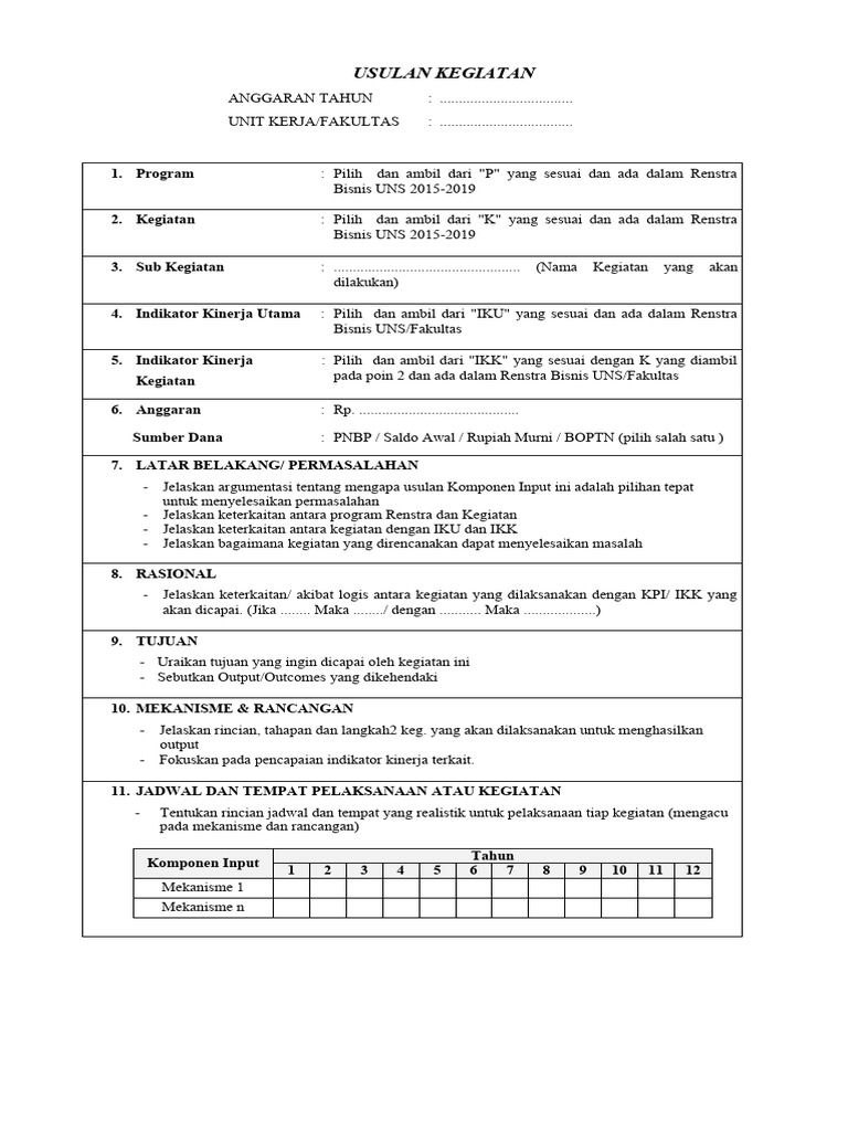 Contoh Tor Rab | PDF