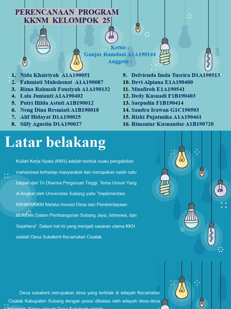 Rencana Program KKNM Kelompok 25 Unsub | PDF