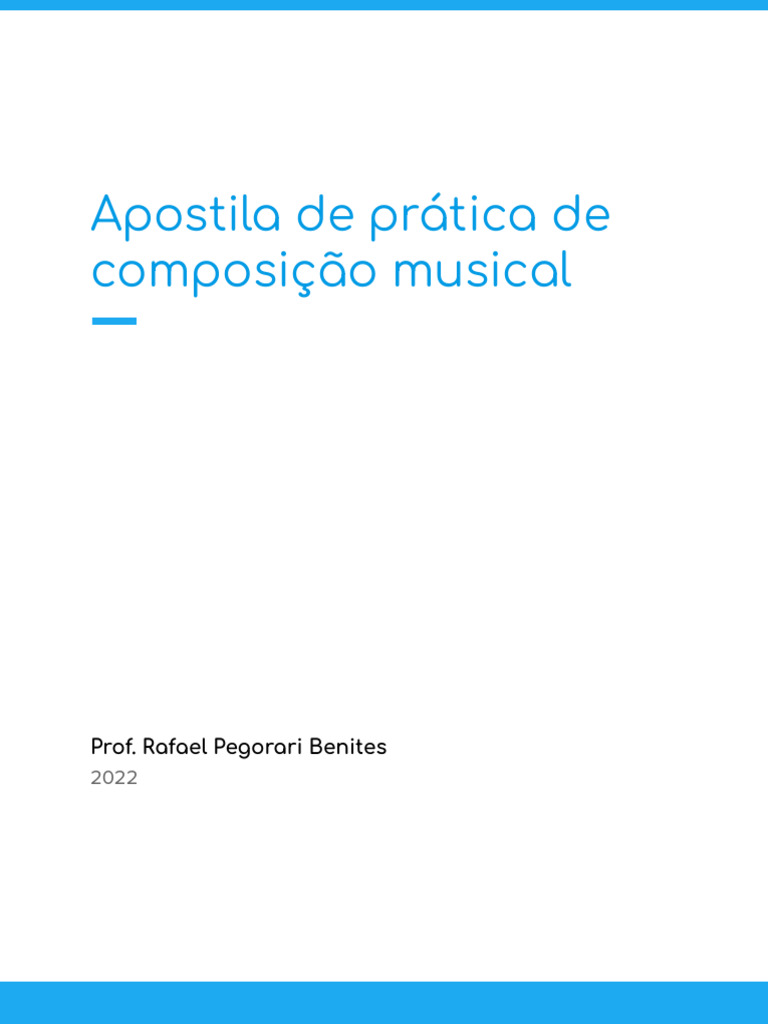 Apostila de Prática de Composição Musical Rafael Benites-1 | PDF ...