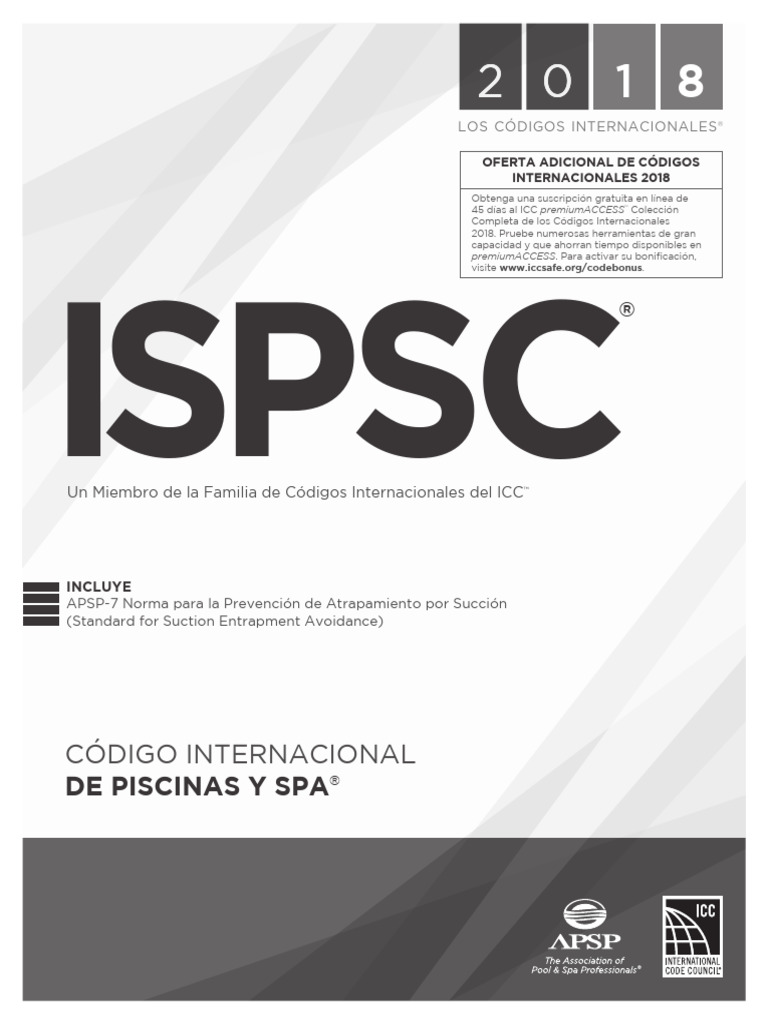 ISPSC CÓDIGO INTERNACIONAL DE PISCINAS Y SPA. Un Miembro de La Familia ...