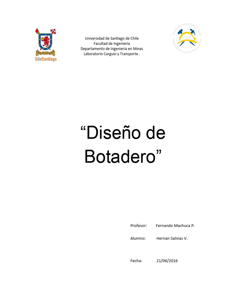 Diseño Eficiente de Botadero Minero | PDF | Pendiente | Minería