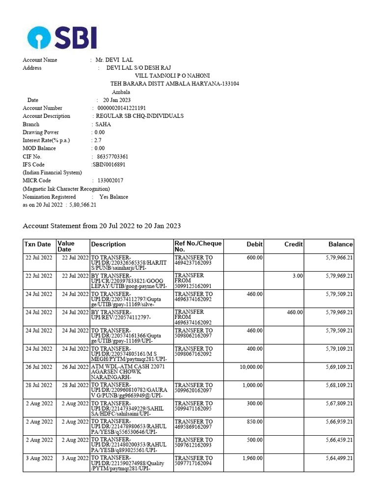 Bank Statement | PDF | Personal Identification Number | Business