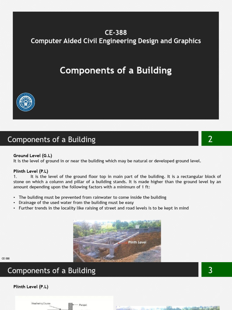 Lecture 2b - Components of A Building | PDF | Civil Engineering ...