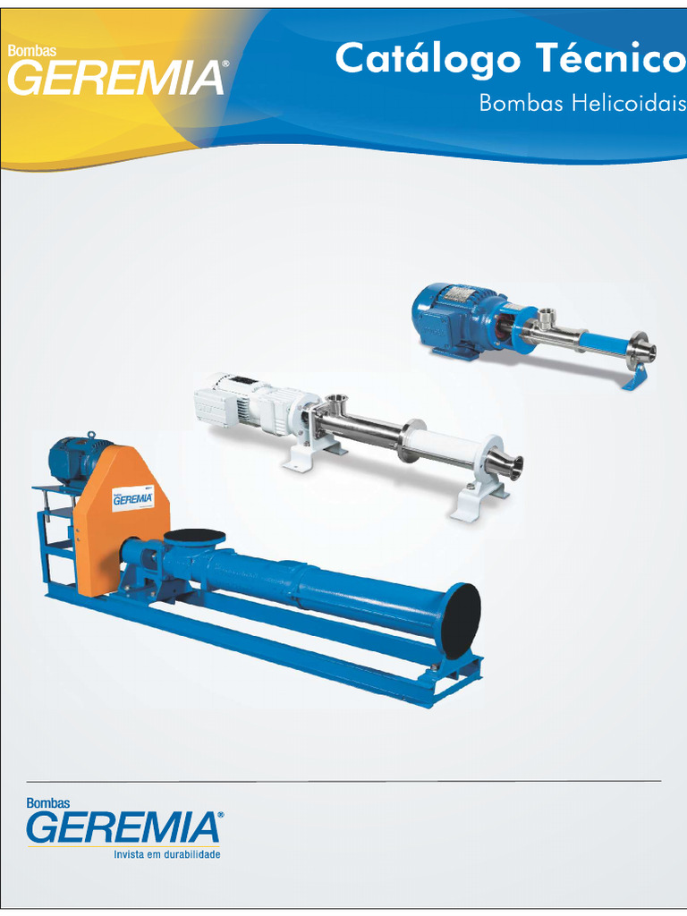 Catalogo Técnico - Bombas Helicoidais - Geremia | PDF