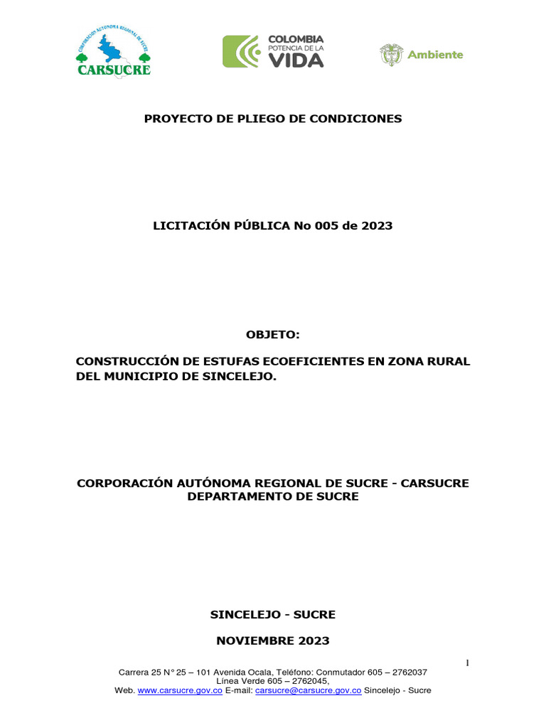 LP 005 Proyecto de Pliegos | PDF | Albañilería | Ladrillo