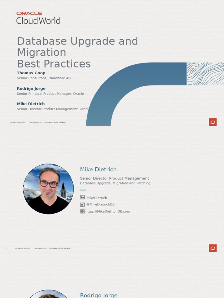 Upgrade Migration Best Practices v1 | Download Free PDF | Oracle Database | Oracle Corporation