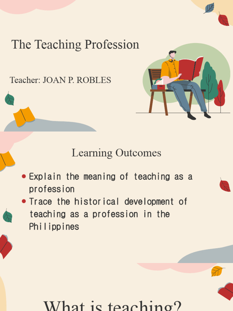 Understanding the Teaching Profession | PDF | Teachers | Profession