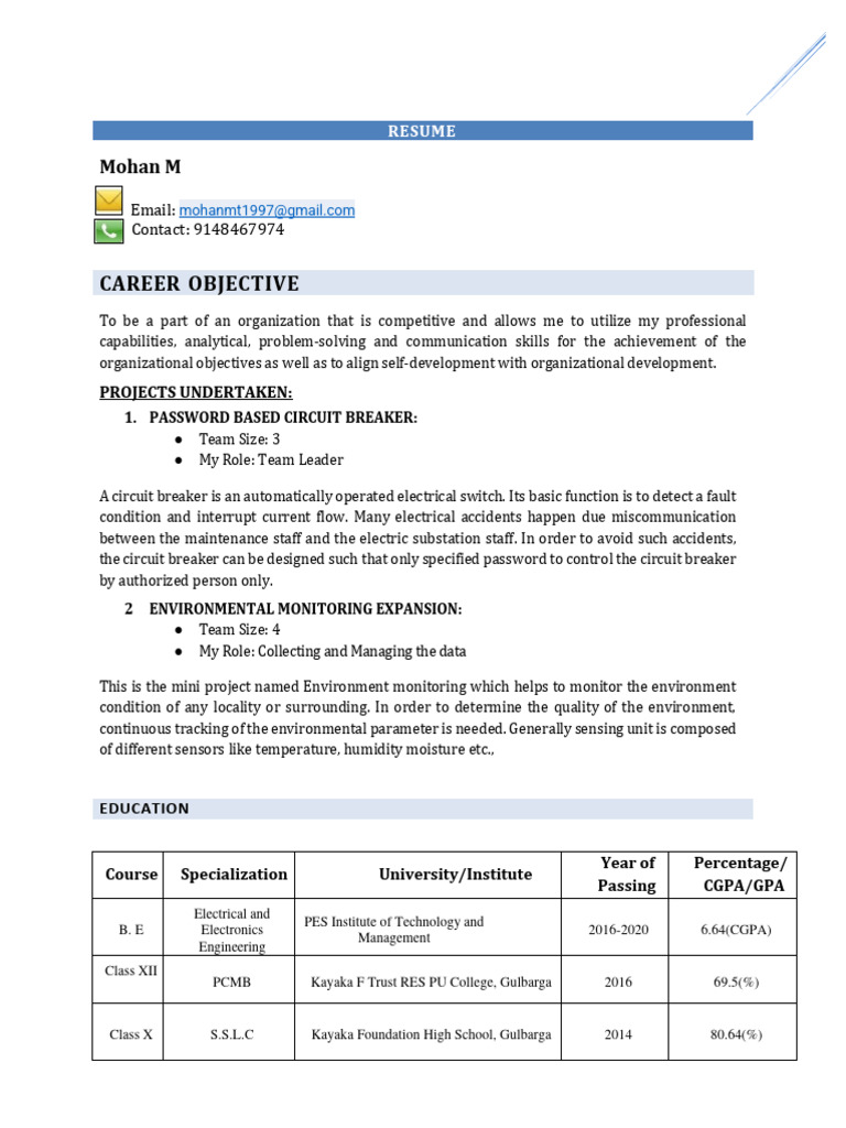 Mohan Resume-Frontend | PDF | Bootstrap (Front End Framework) | Information Technology