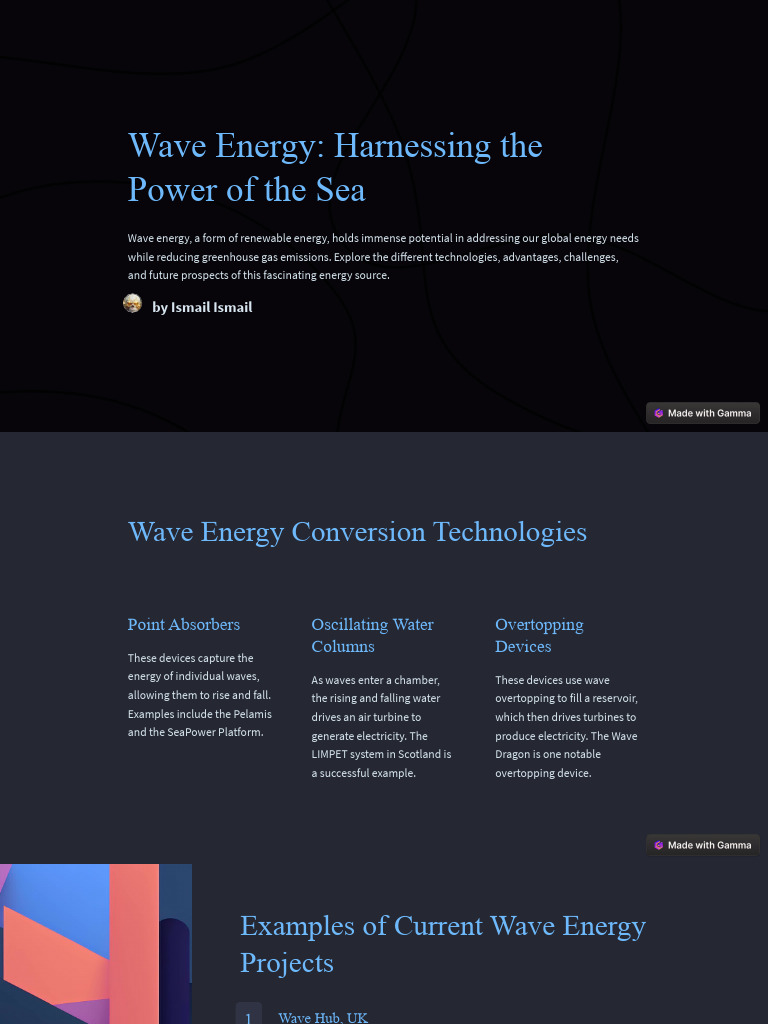 Wave Energy Harnessing The Power of The Sea | PDF | Nature | Energy And ...