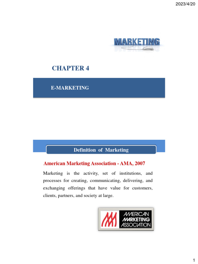 Chapter 4 - Emarketing | PDF | Digital Marketing | Online Advertising