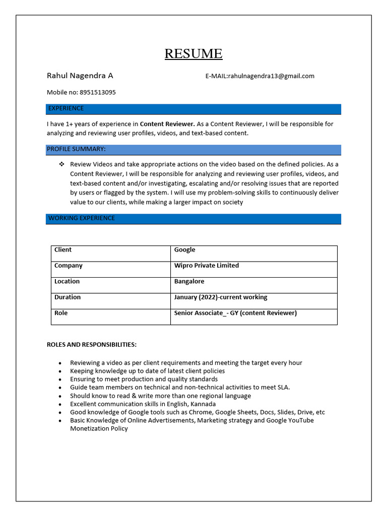 Rahul Resume | PDF | Knowledge | Human Communication