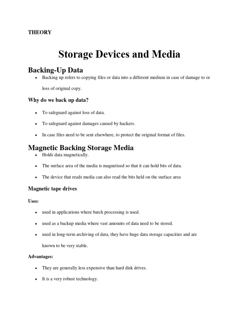 Storage Devices and Media | PDF | Computer Data Storage | Solid State Drive