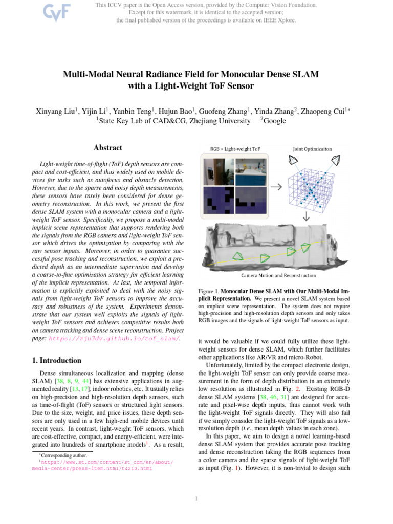 Liu Multi-Modal Neural Radiance Field For Monocular Dense SLAM With A ICCV 2023 Paper | Download ...