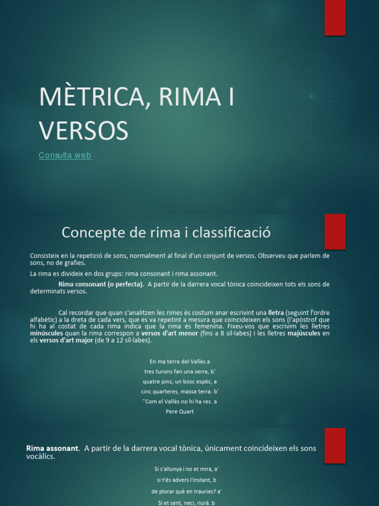 Mètrica Rima Versos | PDF