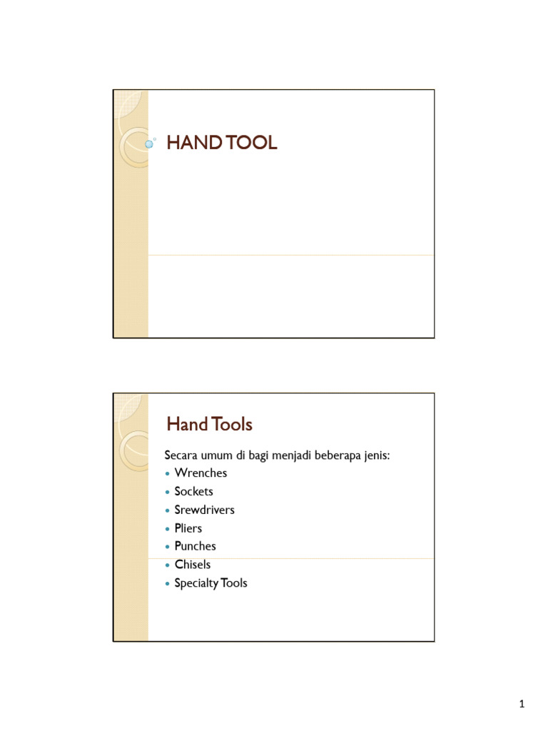 HAND TOOL | PDF | Sejarah