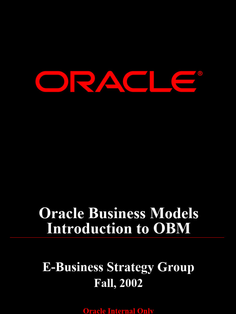 Intro To OBM Oct 2002 | PDF | Business Process | Business