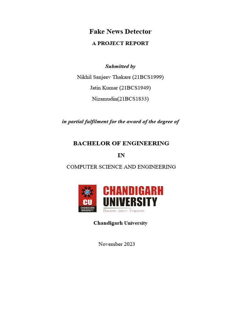 Mini Project | PDF | Machine Learning | News