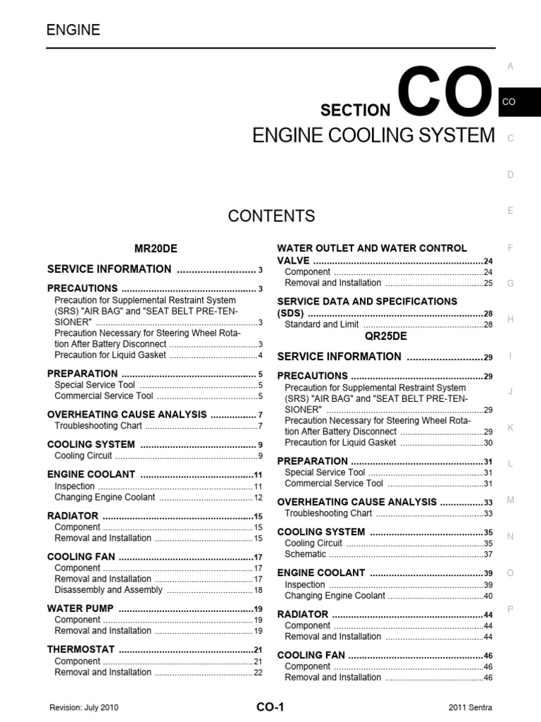 Engine Cooling System: Section | PDF | Airbag | Radiator