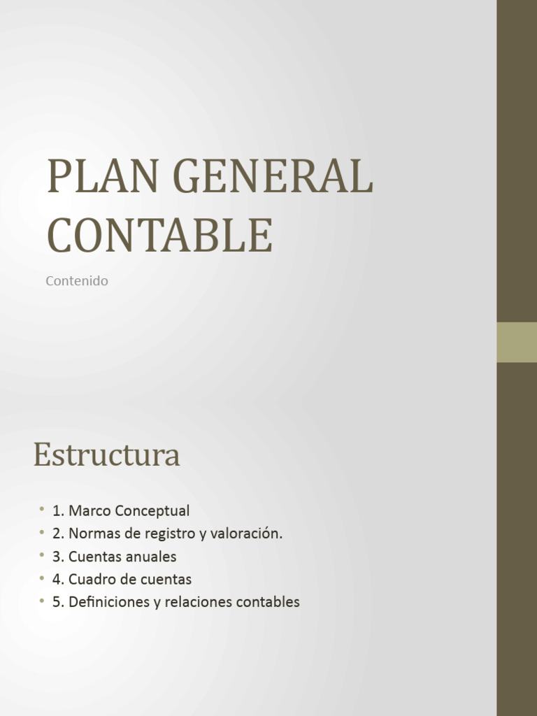 PGC Contenido | PDF | Contabilidad | Costo