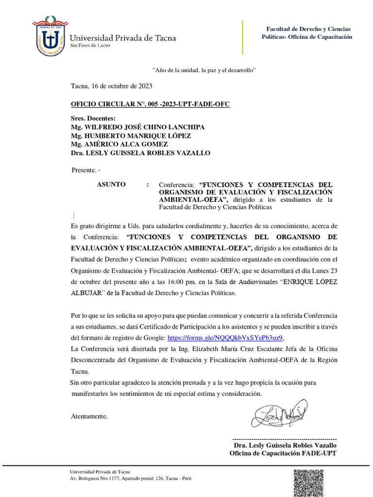 Oficio Circular - Múltiple | PDF