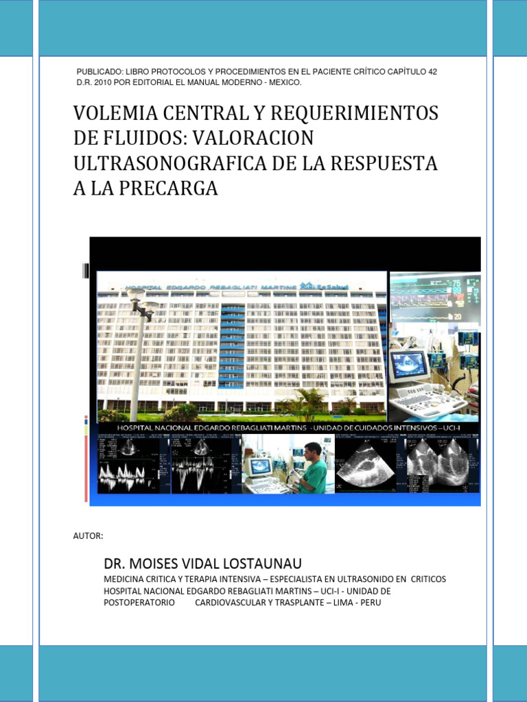 Valoracion de La Volemia Central y Respuesta A Fluidos - DR Vidal ...