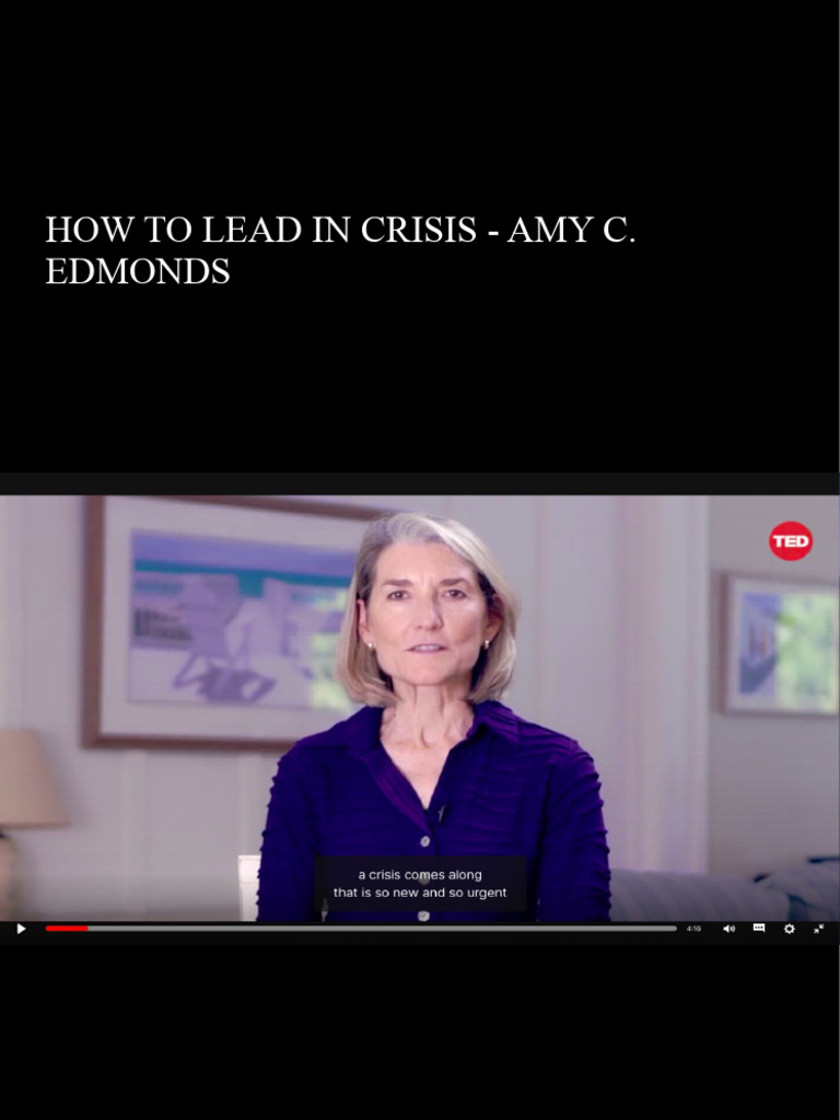 How To Lead in Crisis - Amy C. Edmonds | PDF