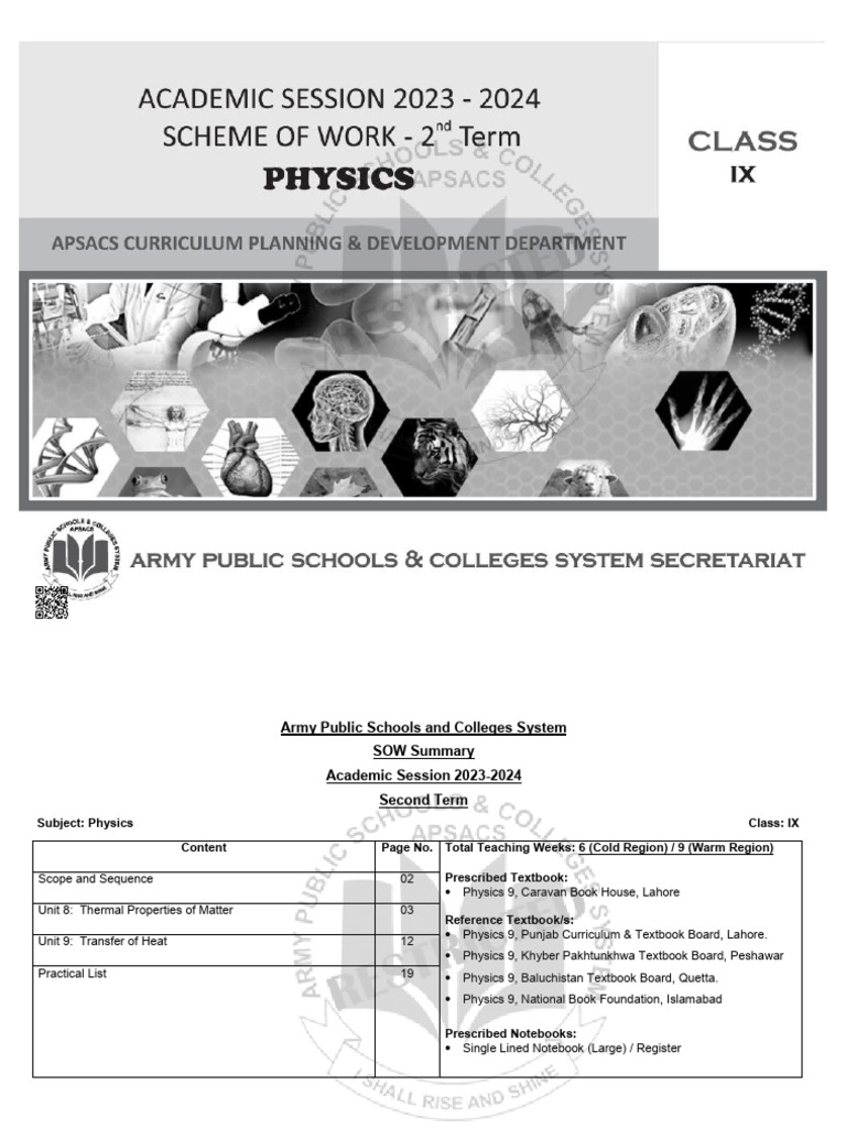 Class - IX - Physics - Second Term - Cold - Warm Region | PDF | Thermal Expansion | Heat