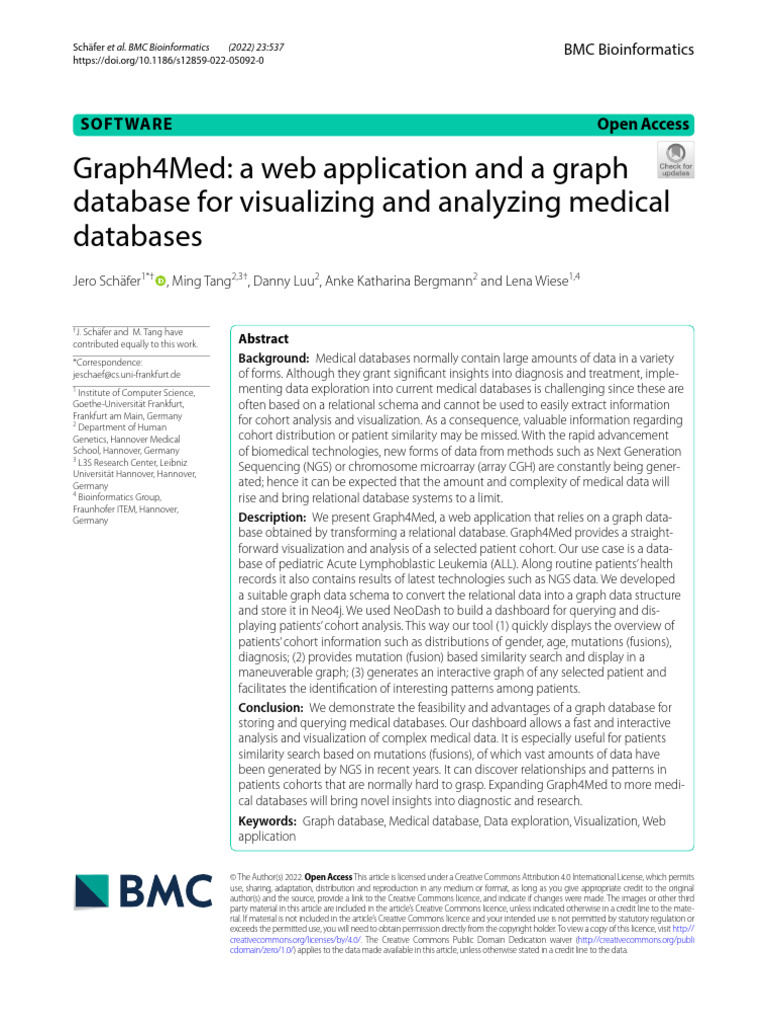 Graph4med - A Web Application... | PDF | Databases | Relational Database