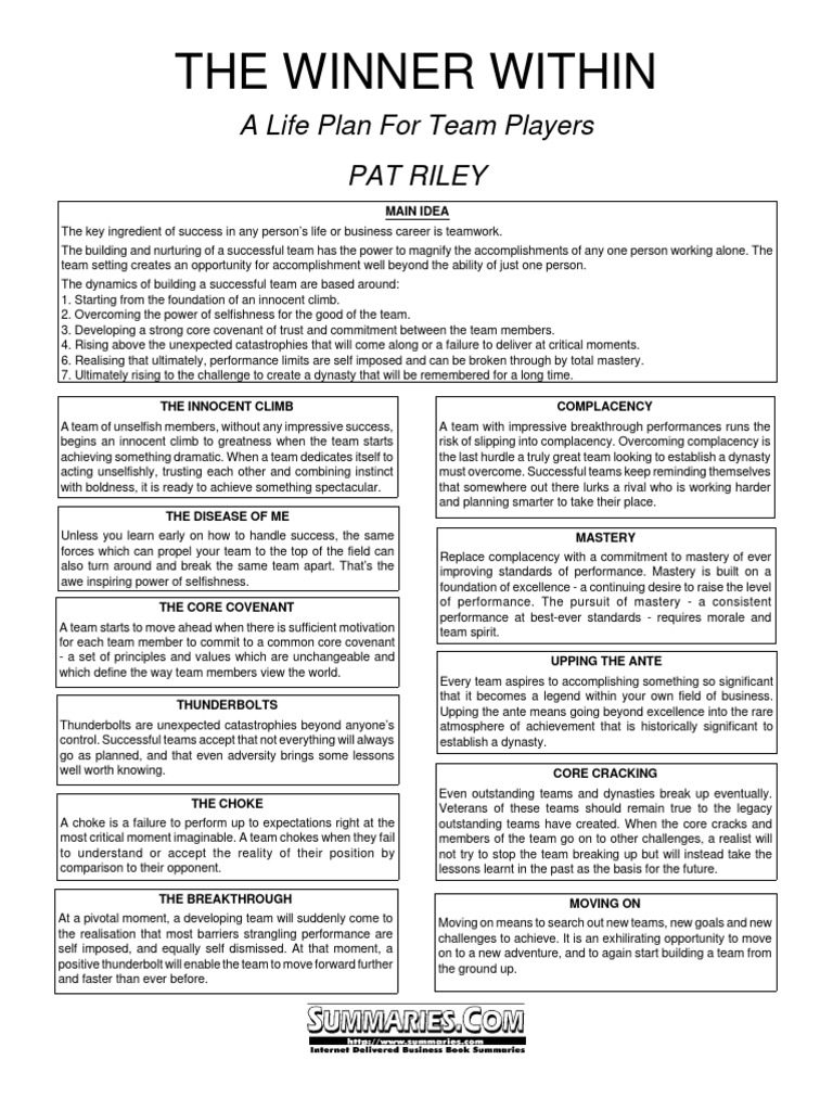 The Winner Within | PDF | Thought