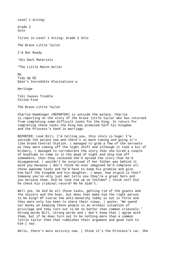 Acting G2 | PDF | Poetry | General Fiction