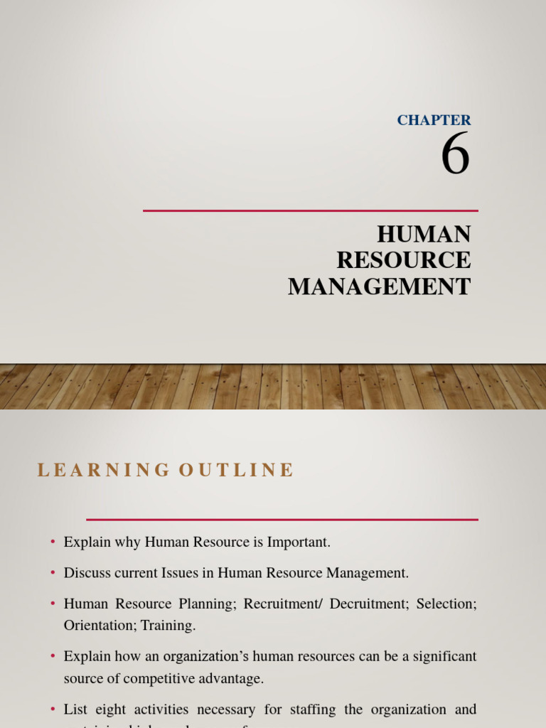 Chapter 6 Managing Human Resource | PDF | Human Resource Management | Recruitment