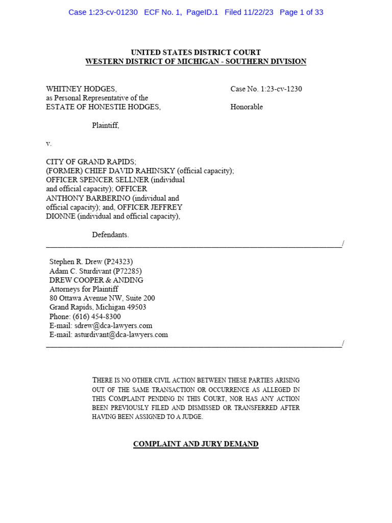 Honestie Hodges Family Federal Lawsuit | PDF | Psychological Trauma ...