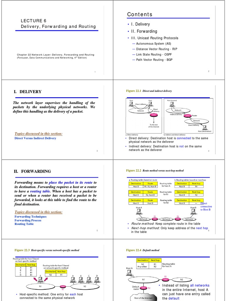 SCCS 420 CH 22-1 (Delivery Forwarding Routing) | PDF | Routing | Router (Computing)
