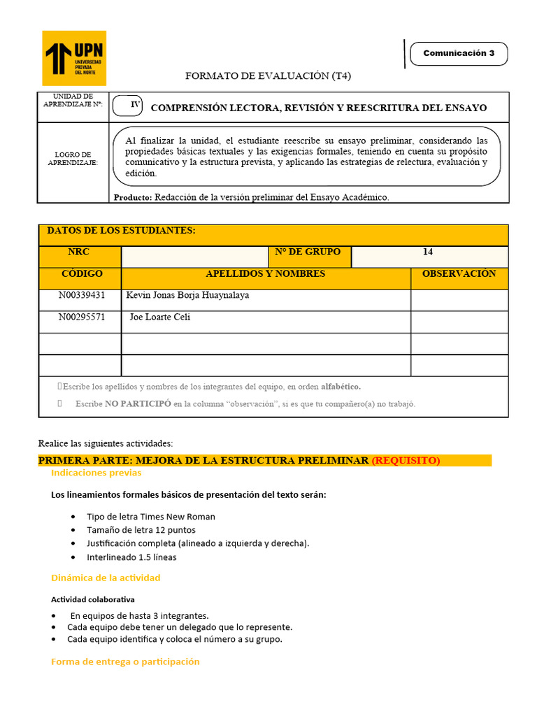 Formato de Entrega T4 | PDF | Liderazgo | Corrupción política