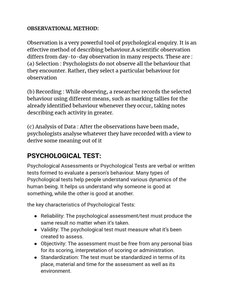 Observational Method | PDF | Experiment | Psychology