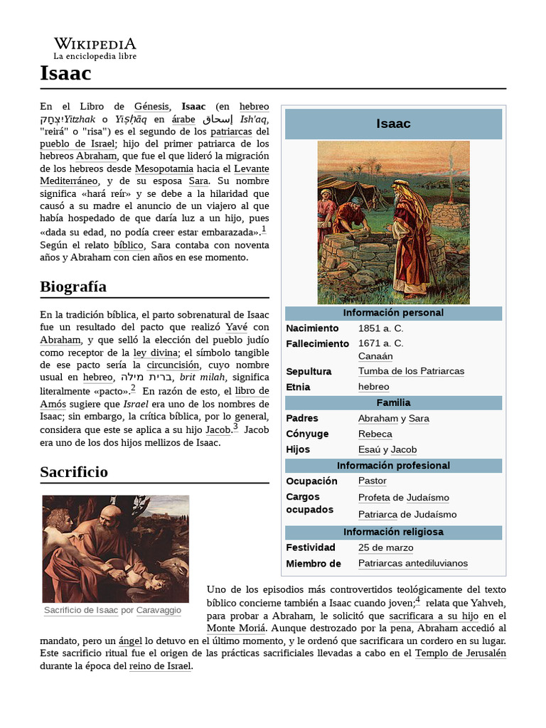 Isaac | PDF | Isaac | Libro del Génesis