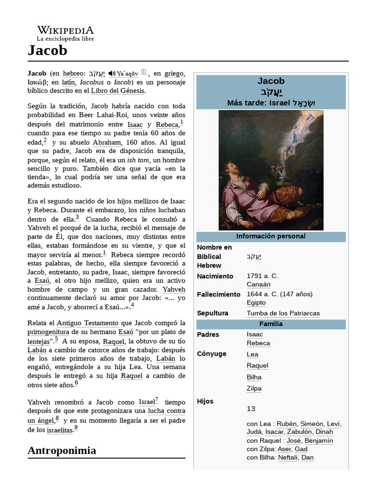 Jacob | PDF | Jacob | Rachel