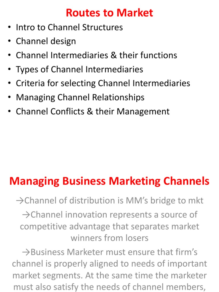 Managing Business Marketing Channels: A Comprehensive Overview of ...