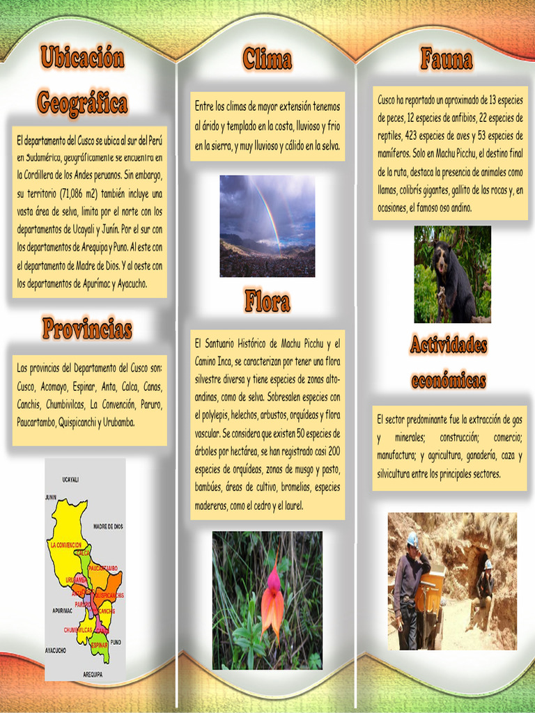 Triptico de Cusco | PDF | Andes | Perú