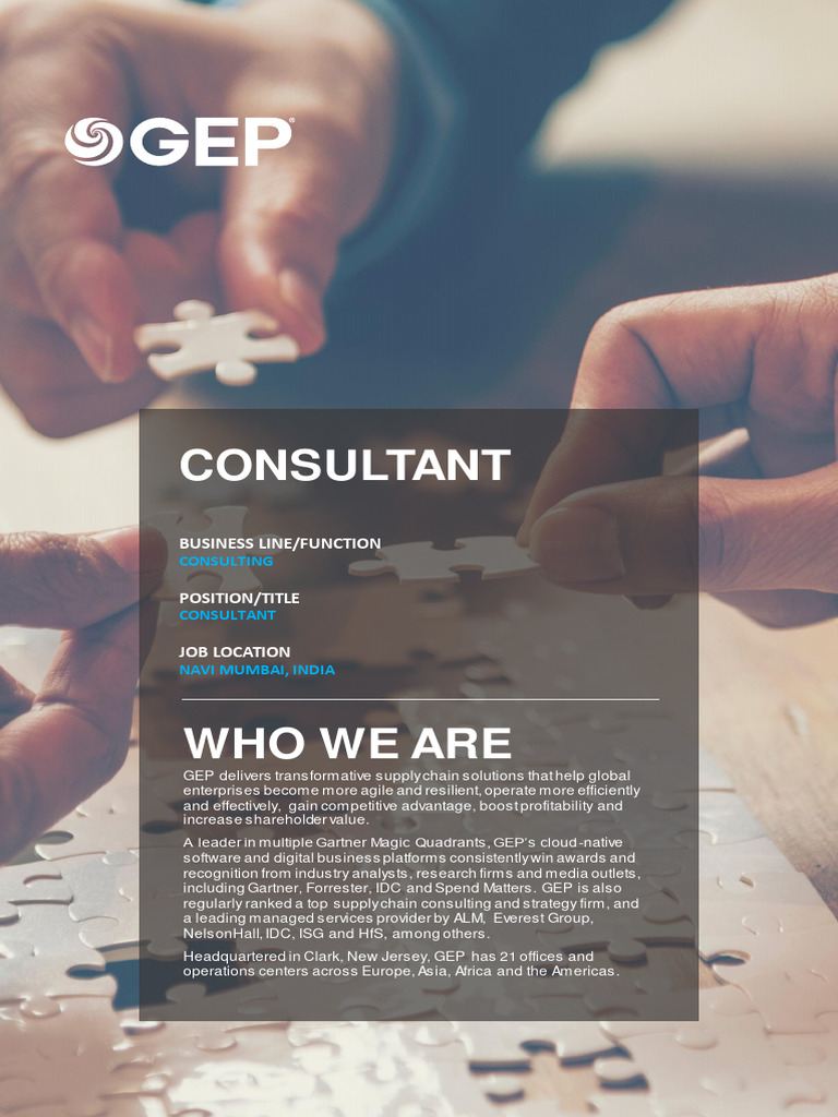 JD Consultant Internship | PDF | Consultant | Supply Chain