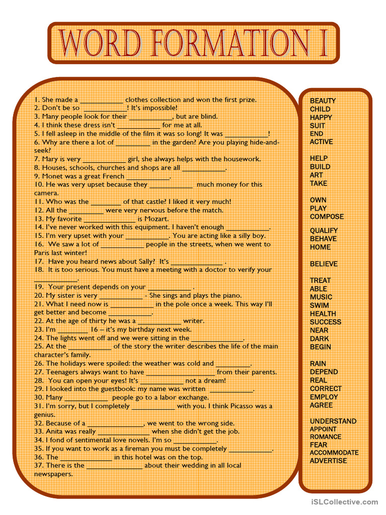 Word Formation | PDF