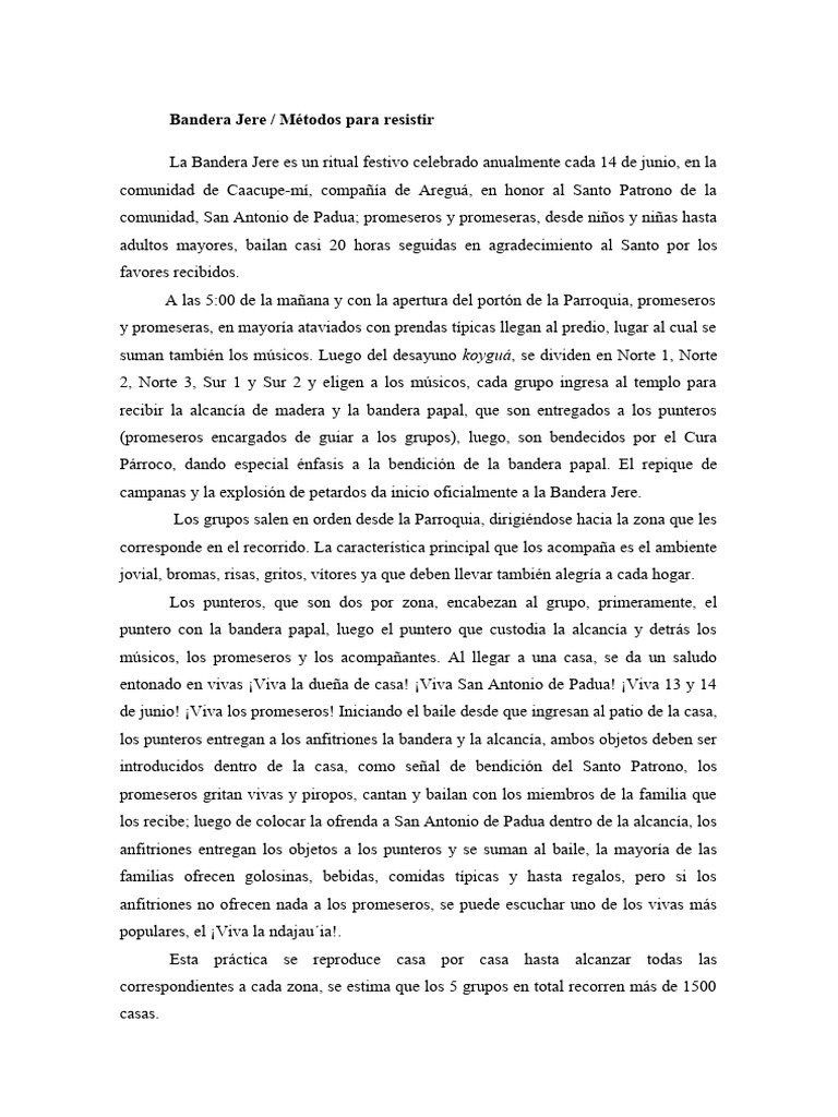 Bandera Jere - Metodolgía Para Resistir | PDF | Rituales