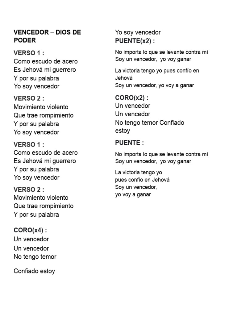 Vencedor - Dios de Poder | PDF