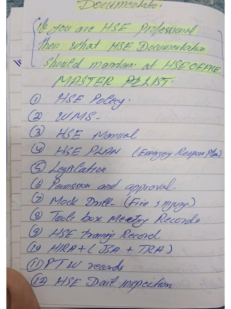 Personal Notes Hse | PDF