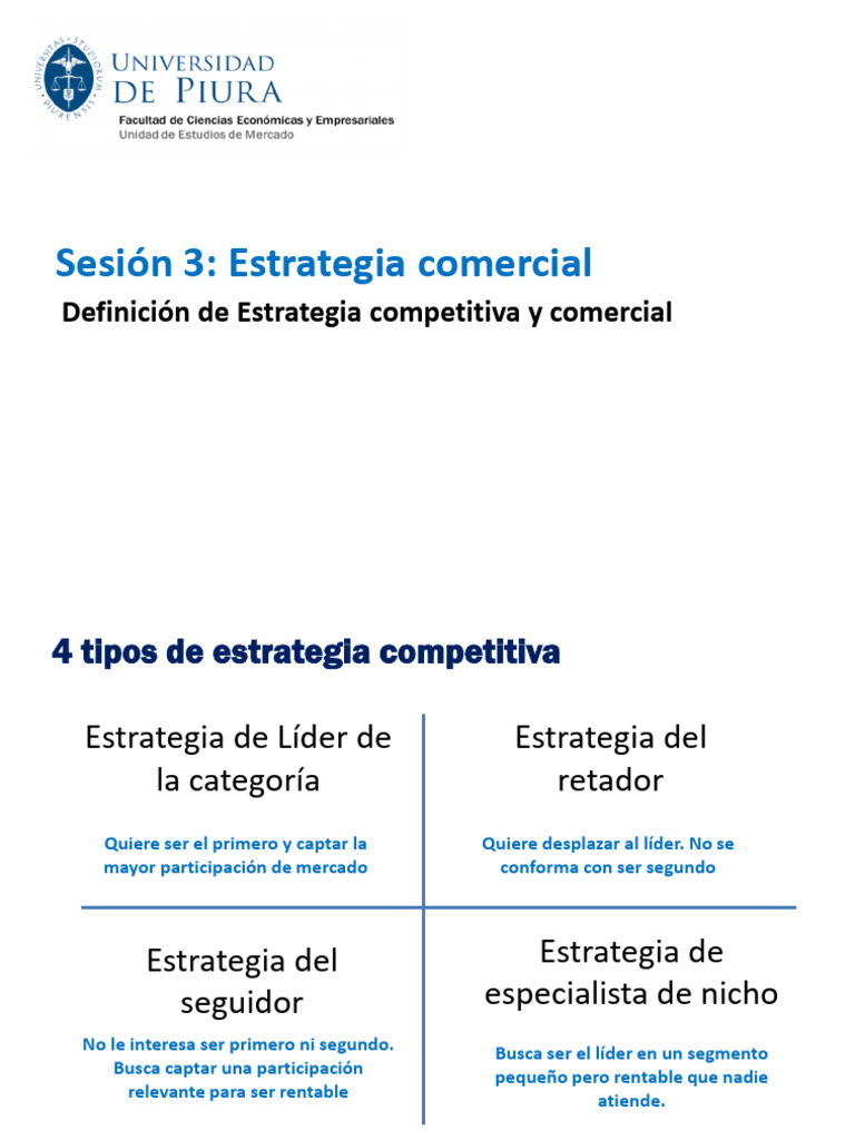 Sesion 3definición De La Estrategia Comercial Pdf Business Marca 