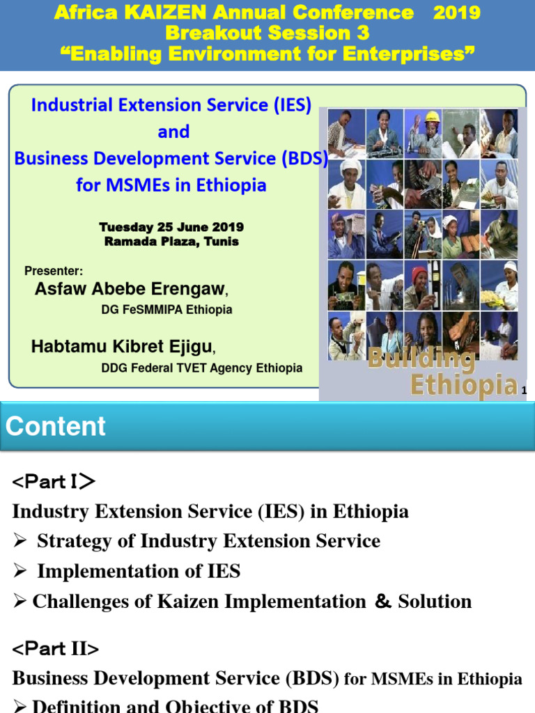 (Breakout Session 3) IES & BDS Ethiopia | PDF | Small And Medium Sized Enterprises ...