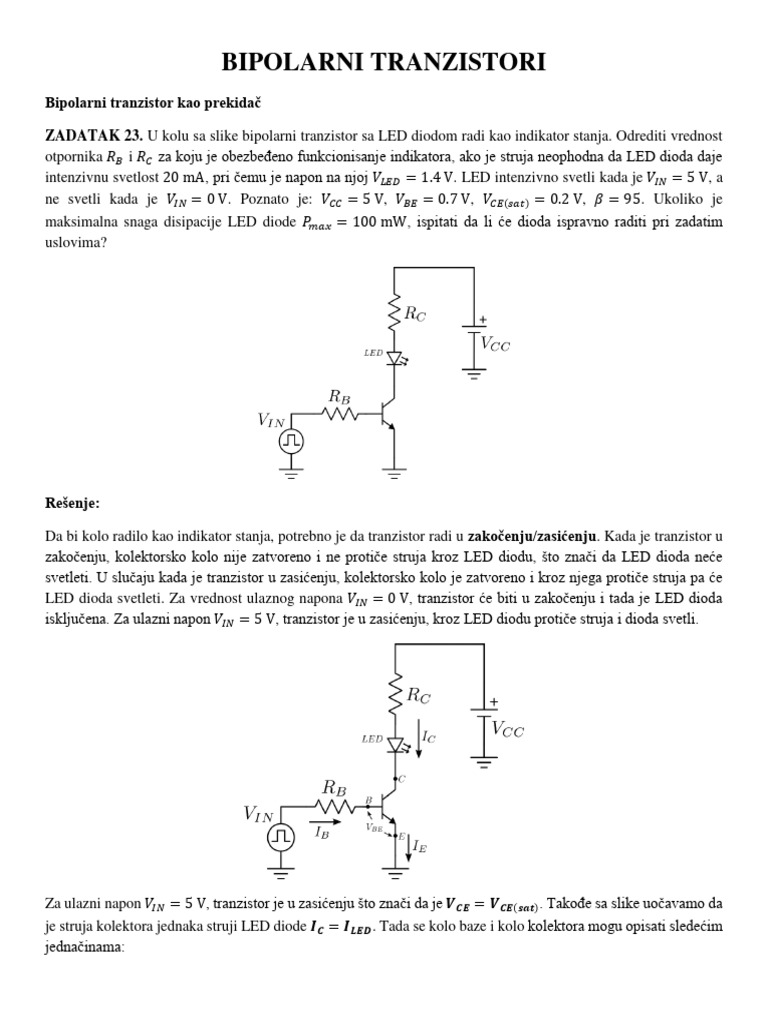 Racunske Zadaci BJT | PDF