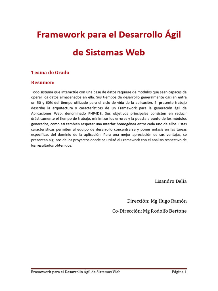 Tesis. Framework para El Desarrollo Ágil de Sistemas Web - pdf-PDFA1b ...